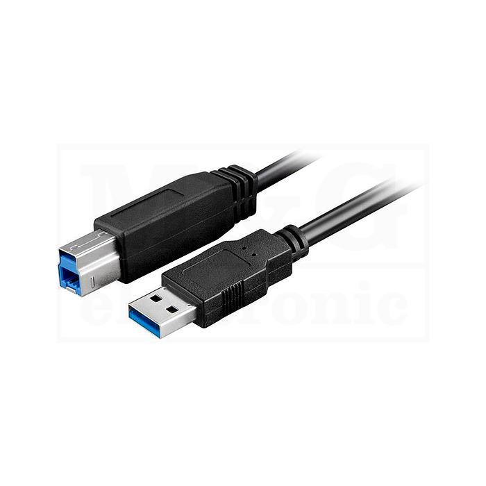 KABL USB A MUŠKI - USB B MUŠKI HS 3.0 1,0m