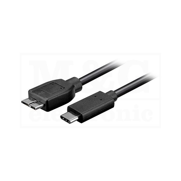 KABL USB C MUŠKI - Micro USB B MUŠKI HS 3.0 1,0m