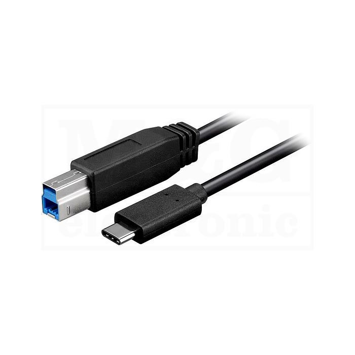 KABL USB C MUŠKI - USB B MUŠKI HS 3.0 1m