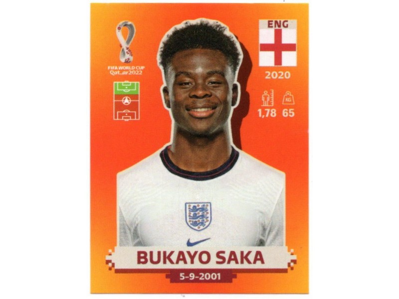 ENG.18 - Bukayo SAKA - PANINI FWC Qatar 2022