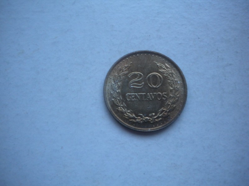 20 CENTAVOS 1971 legend DE- COLUMBIA