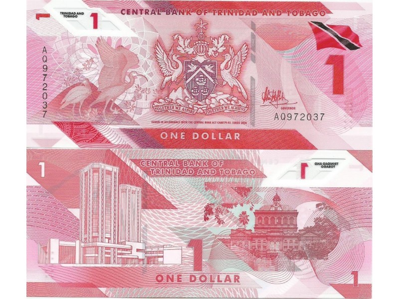 Trinidad and Tobago 1 dollar 2021. UNC Polimer