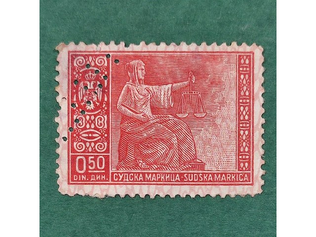 1939 - Sudska markica 0,50 dinara