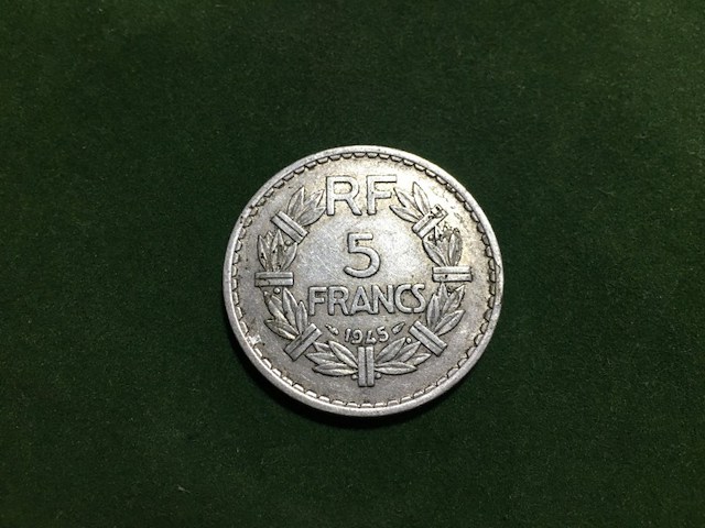 Francuska  5 franaka  1945.
