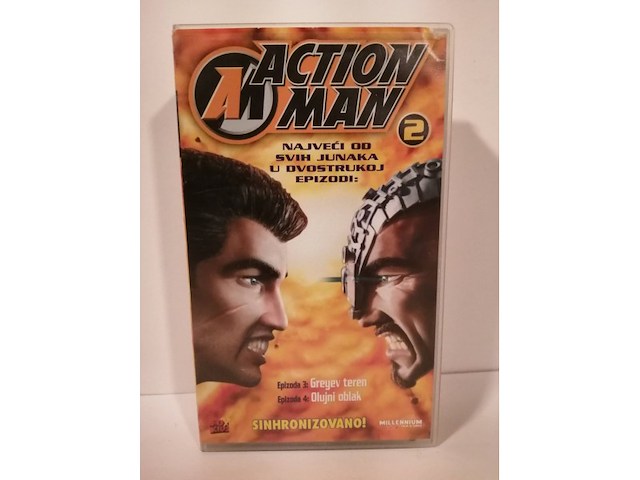 ACTION MAN   EPIZODE 3 I 4  VHS KASETA
