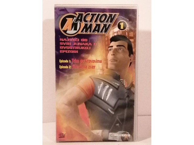 ACTION MAN   EPIZODE 1 I 2  VHS KASETA