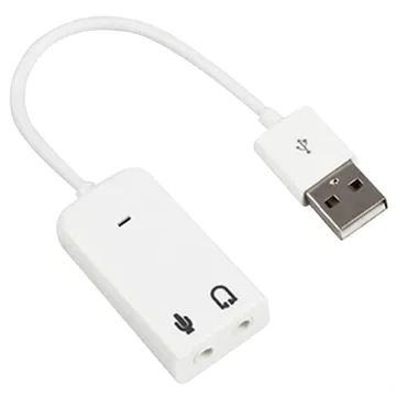 PRENOSNA EKSTERNA USB ZVUČNA KARTA - BELA