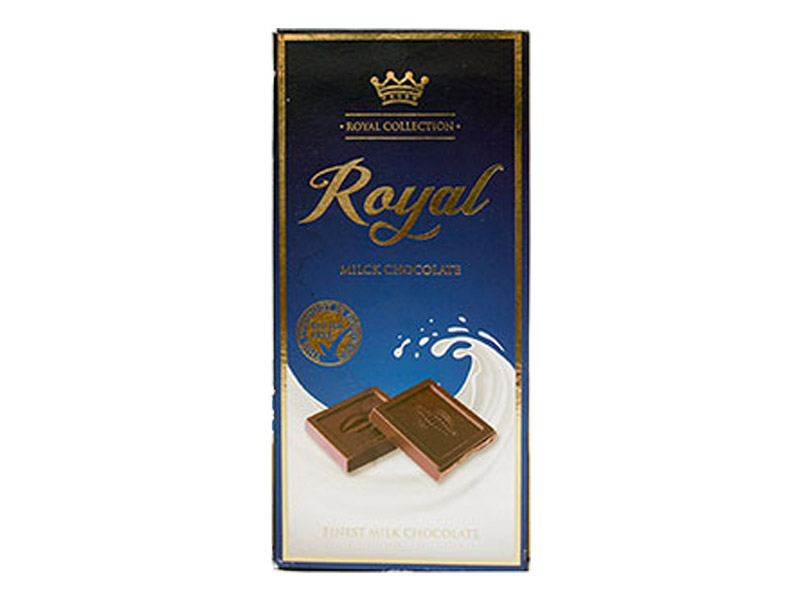 ČOKOLADA MLEČNA BEZ GLUTENA 90 GR - ROYAL