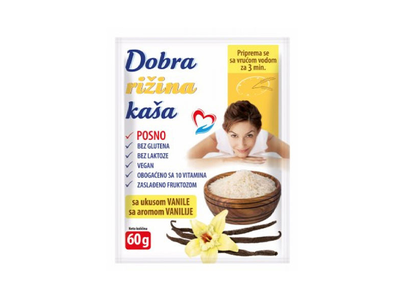 DOBRA KAŠA PIRINAČ I VANILA 60gr