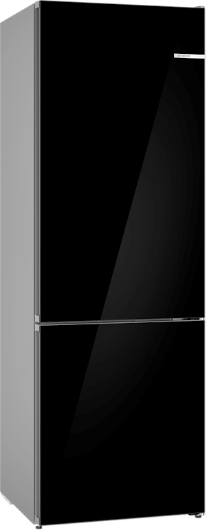 Serija 6, Samostojeći frižider sa zamrzivačem dole, staklena vrata, 203 x 70 cm, Crna, KGN49LBCF