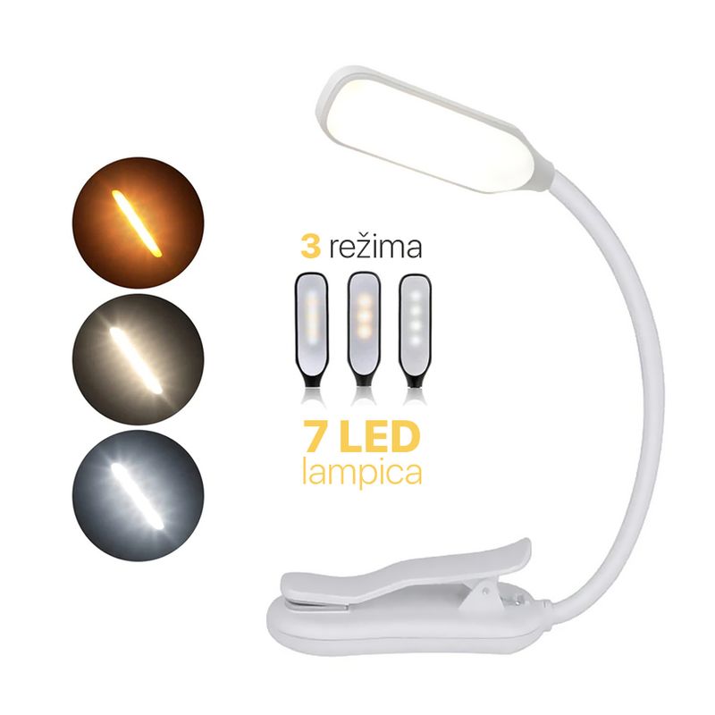 Led lampa EL01 bela