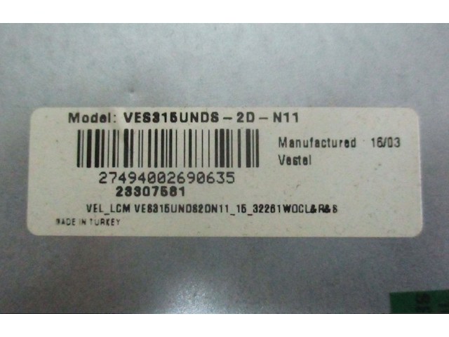 LED Panel 32` VES315UNDS – 2D-11 za TELEFUNKEN