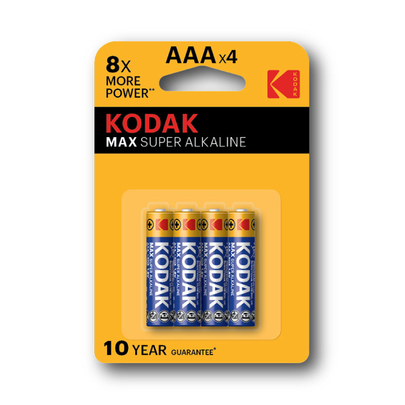KODAK MAX Super Alkaline Battery KAAA LR3 4pack 112