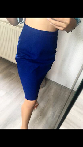 Plava poslovna suknja