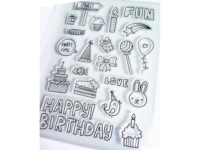 Set silikonskih pečata  Srecan rođendan