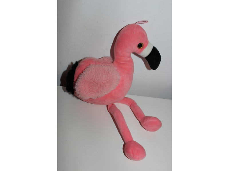 flamingo plisana igracka roze