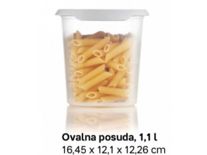 Tupperware ovalna posuda bela- 1,1 litara