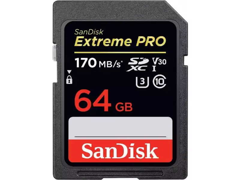 SANDISK SDXC 64GB EXTREME 170MB/S V30 UHS-I CLASS10 U3 V30