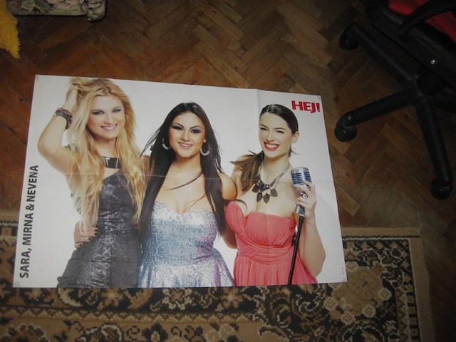 Poster (dvostrani) Sara, Mirna i Nevena, Pitbull, Blac
