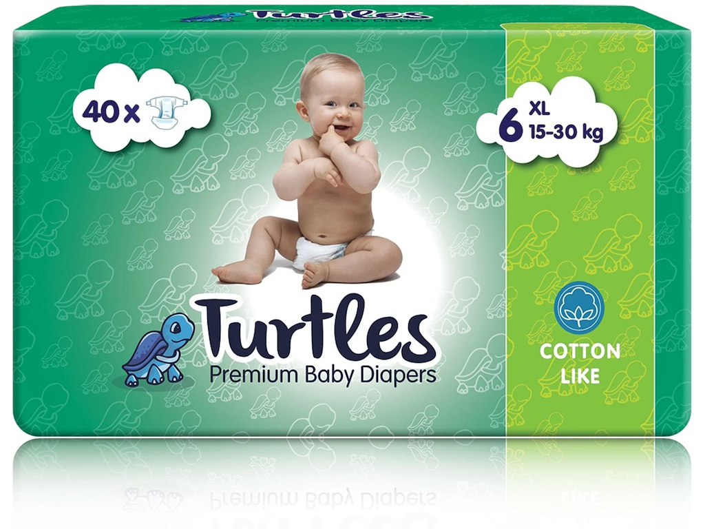 Turtles Pelene za decu XL V6 40 kom