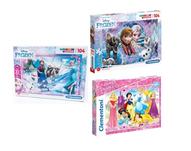 Clementoni puzzle Minnie, Frozen i Princess, 104 delića