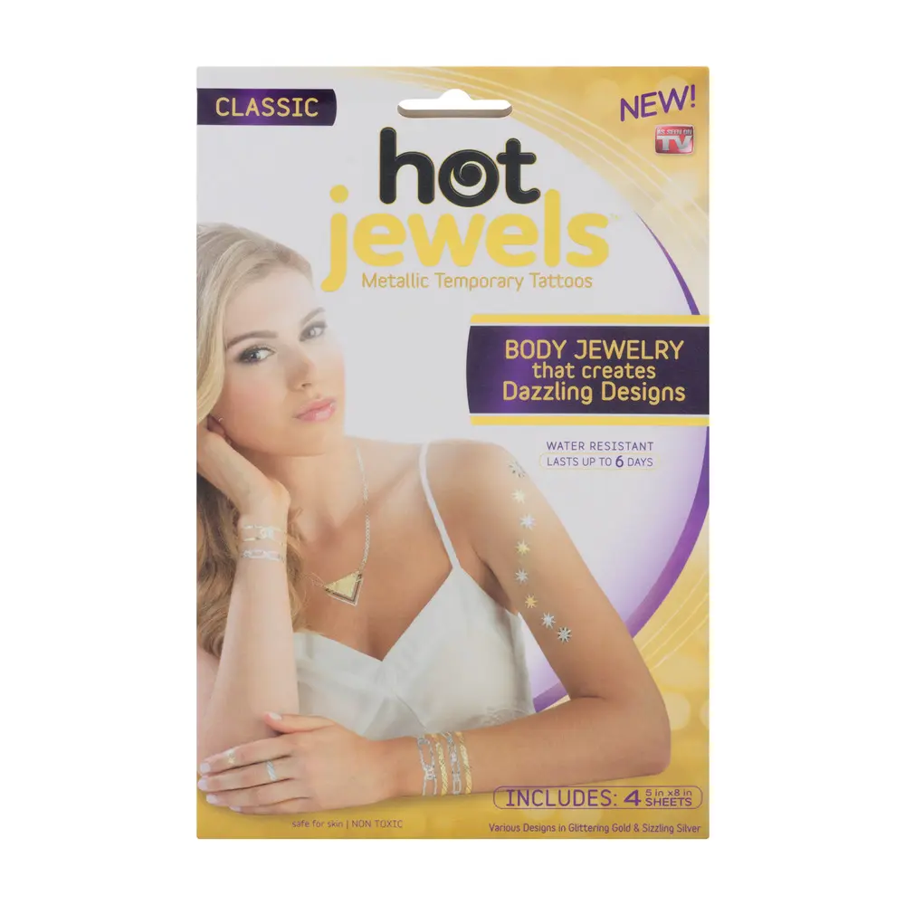 HOT JEWELS Privremene tetovaže Classic zlatno-srebrne