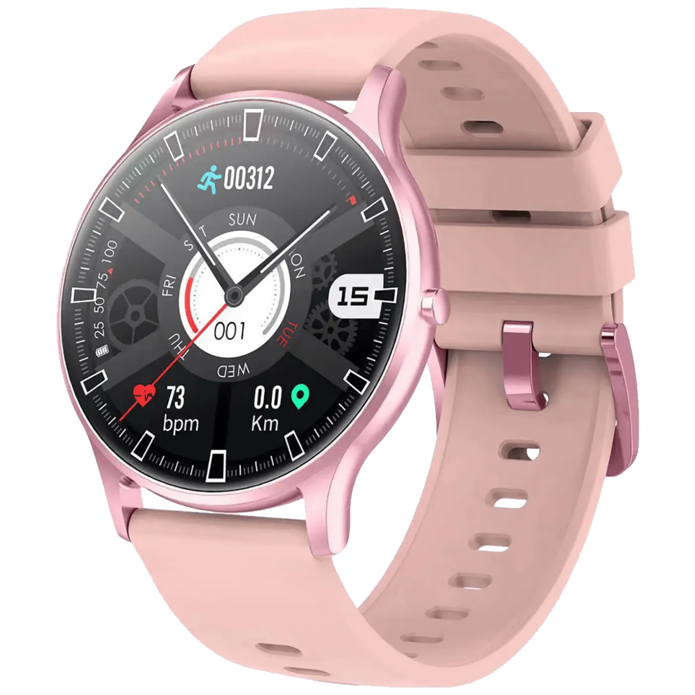 MEANIT Ženski pametni sat 1.3" Bluetooth M35 roze