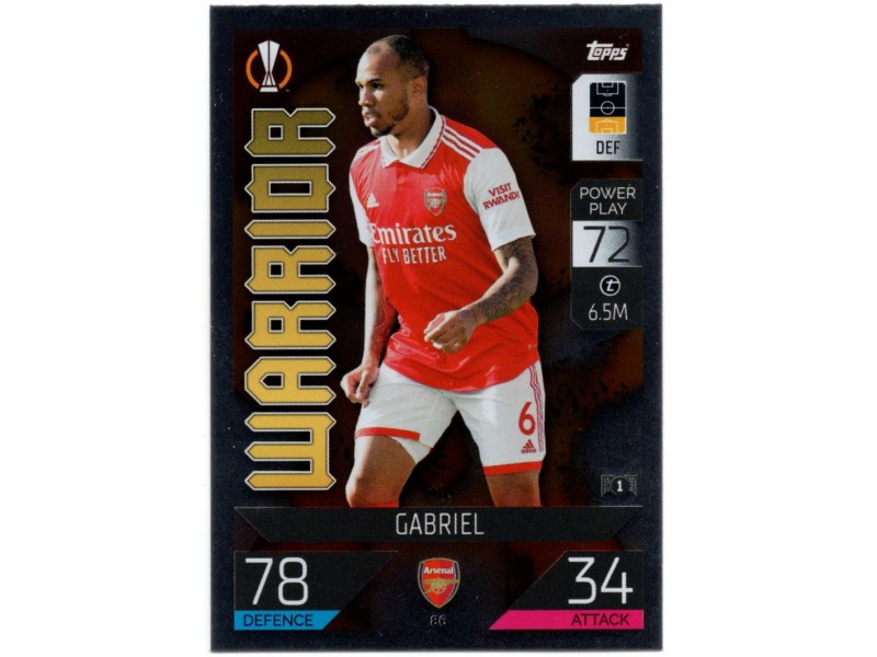 86.GABRIEL -ARSENAL FC- TOPPS Match ATTAX 2023