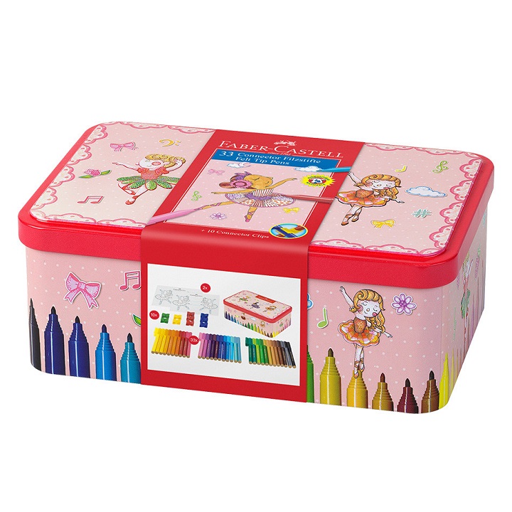 Flomasteri Faber-Castell Connector Balerina Box - 33 kom