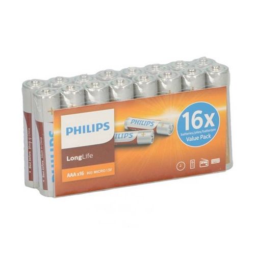 Philips LongLife baterije AAA R03 16 komada 1,5V