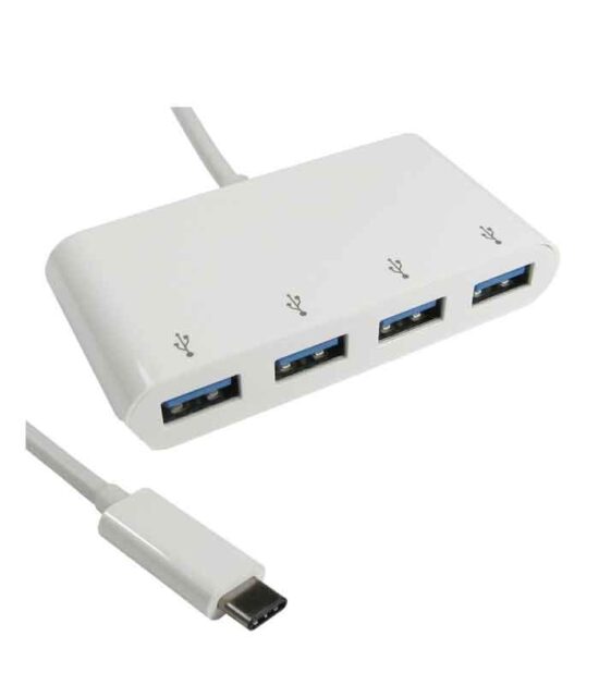 E-GREEN USB HUB 3.1 tip C 4port beli