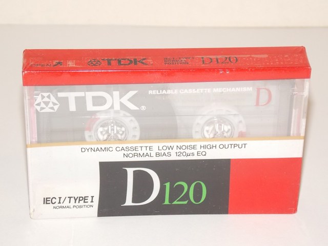 TDK D 120 1988 Made in Japan TAPE BLANK SEALED Cassette