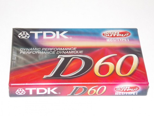TDK D60 High Output IEC1 Type I Cassette Tape