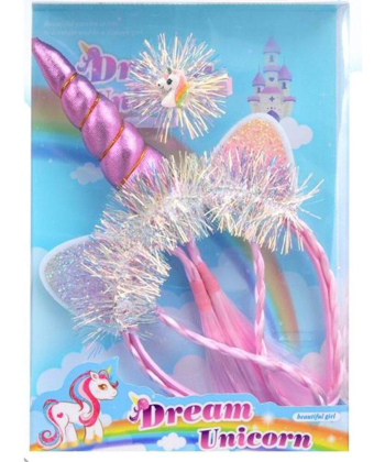 Rajf za kosu za devojčice Unicorn pink - 34073