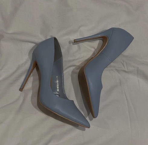 svetlo plave (baby blue) stiletto štikle