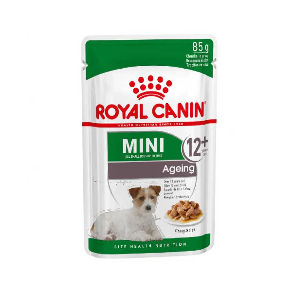 Royal Canin hrana za pse Mini Ageing +12 - sosić 12x85g