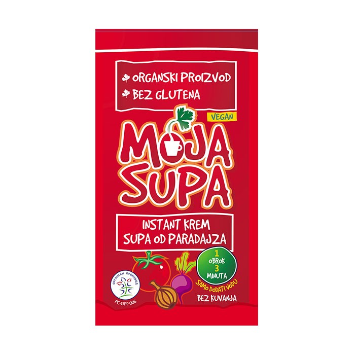 Organska instant krem supa od paradajza bez glutena 20g Moja Supa
Organska instant krem supa od paradajza bez glutena 20g Moja Supa