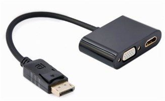 ADAPTER DisplayPort - HDMI+VGA 0,15met