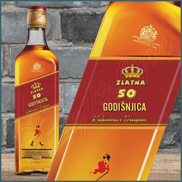 Godišnjica braka whiskey Johnnie Walker