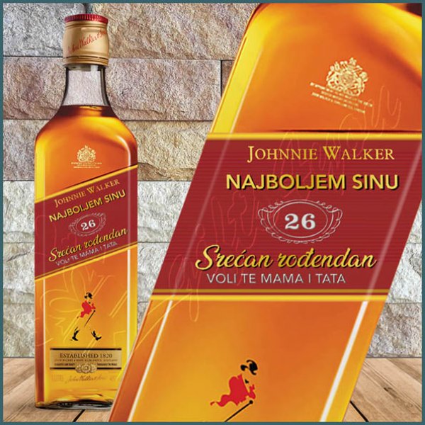 Najboljem sinu srećan rođendan whiskey Johnnie Walker