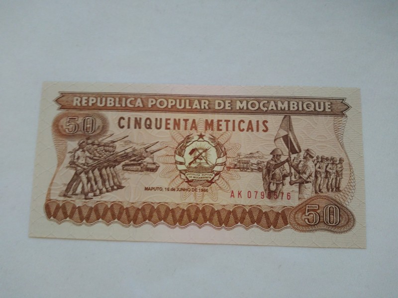 Mozambik 50 meticais,1986 god.UNC