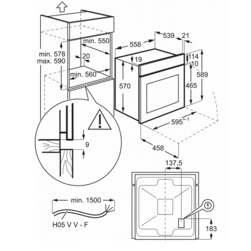 Electrolux ugradna rerna EOF5C50BX