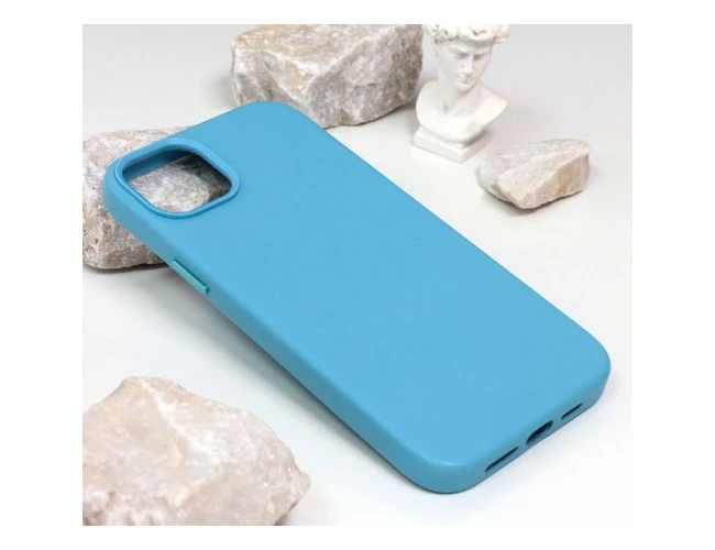 3G Beautiful Shine Leather svetlo plava zaštitna maska za mobilni iPhone 14 Plus 6.7