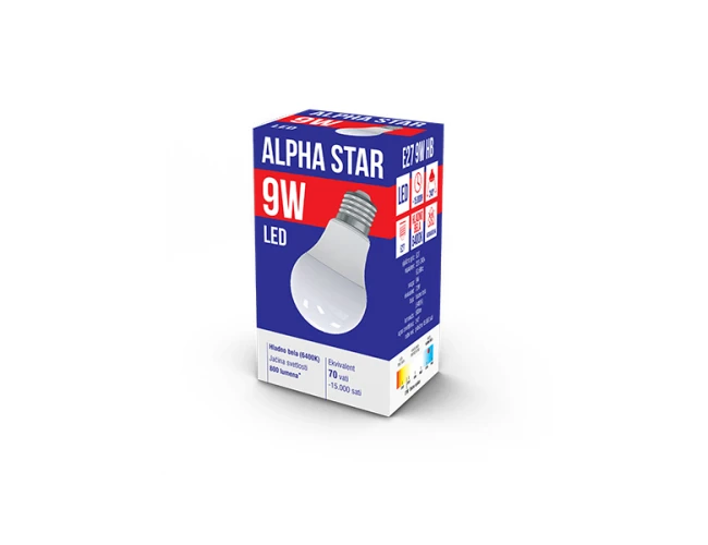 Alpha Star LED sijalica (024454) E27 9W 6400K 800 lumena
