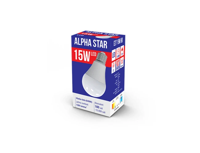 Alpha Star LED sijalica (024456) E27 15W 6400K 1300 lumena