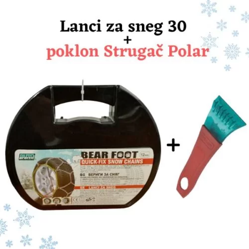 Lanci za sneg 30 12mm plus poklon Strugač Polar
Lanci za sneg 30 12mm plus poklon Strugač Polar