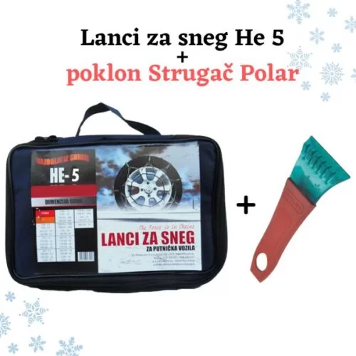 Lanci za sneg Sila He5 12mm plus poklon Strugač Polar
Lanci za sneg Sila He5 12mm plus poklon Strugač Polar