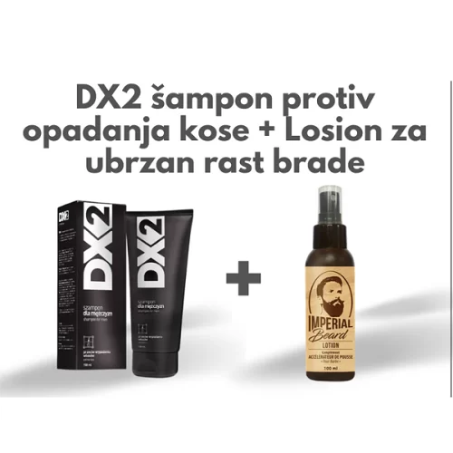 DX2 šampon protiv opadanje kose+losion za rast brade
DX2 šampon protiv opadanje kose+losion za rast brade