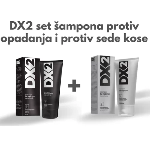 DX2 Set-šampon protiv opadanje kose i protiv sede kose
DX2 Set-šampon protiv opadanje kose i protiv sede kose