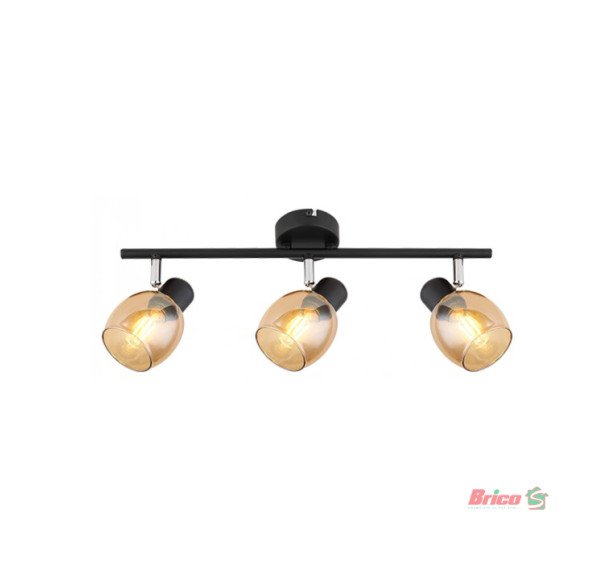 SPOT LAMPA M195130 CRNA+BRAON 3XE14